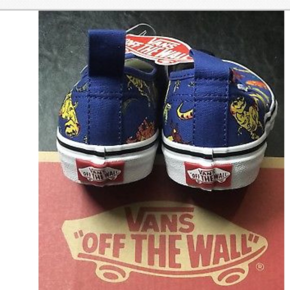 Vans | Shoes | Vans Kid Dinosaur Authentic Elastic Lace Shoes | Poshmark